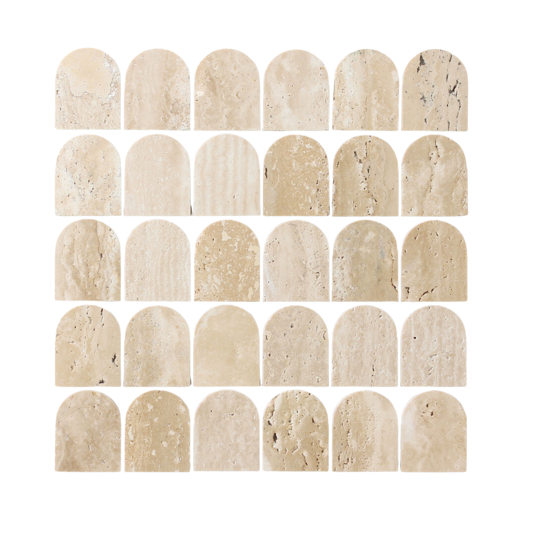 CLASSIC TRAVERTINE ARCH MOSAIC – Byzantine Design