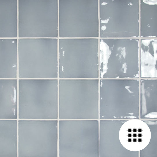 MARLOWE BLUE MOON WALL TILE 100X100MM – Byzantine Design