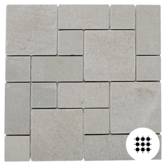 TABRIZ LIMESTONE FRENCH PATTERN MOSAIC – Byzantine Design