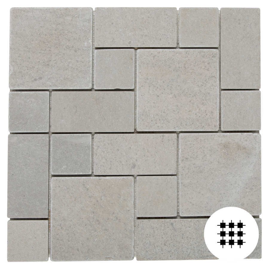 TABRIZ LIMESTONE FRENCH PATTERN MOSAIC – Byzantine Design